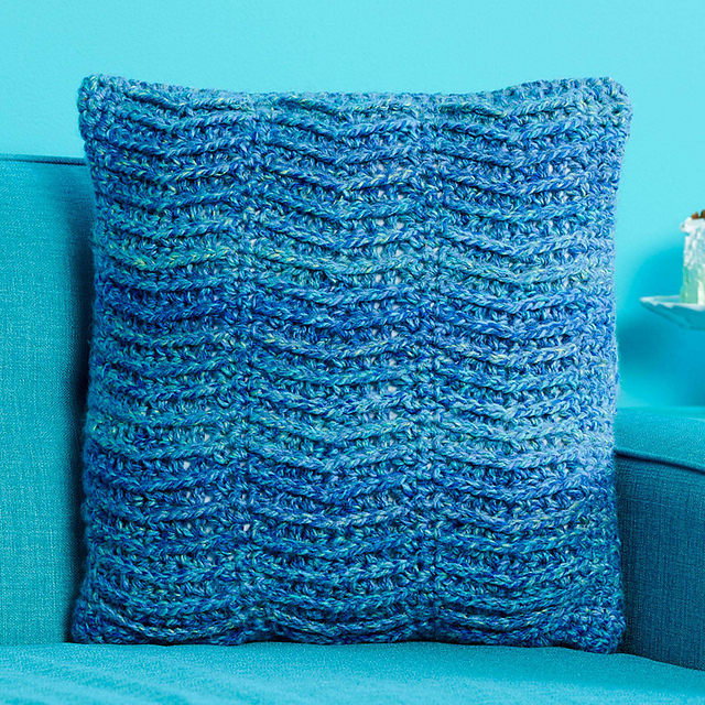 Ravelry: Textured Columns Pillow pattern by Yarnspirations Design Studio