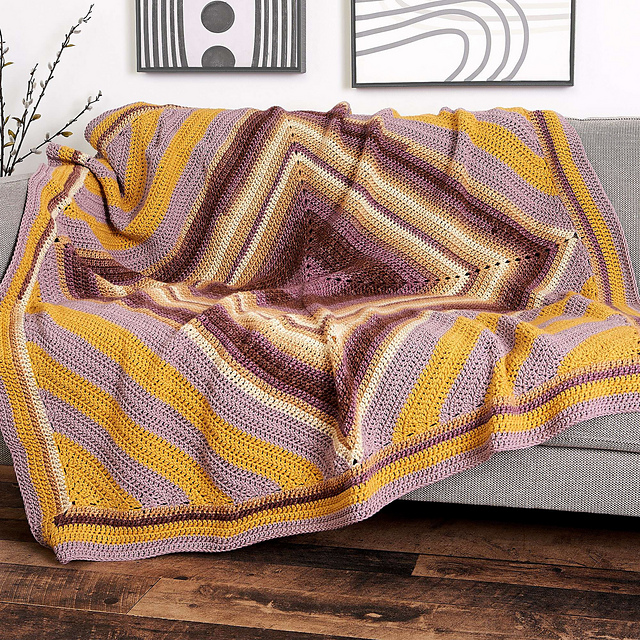 Ravelry: Tilted Squares Blanket pattern by Yarnspirations Design Studio