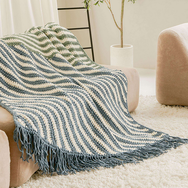 Ravelry: Geometric Intersection Striped Blanket pattern by ...