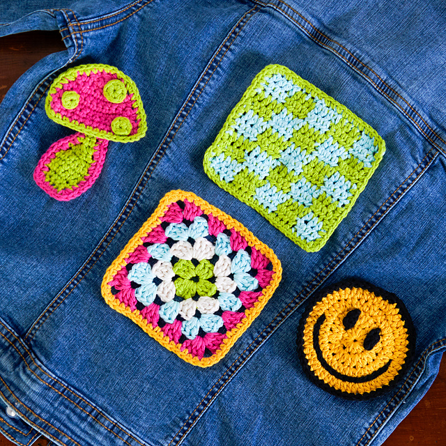 Ravelry: Three Patch Appliques pattern by Yarnspirations Design Studio