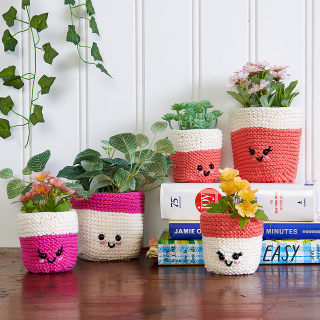 Ravelry: Plant Pals Pot Cozies pattern by Yarnspirations Design Studio