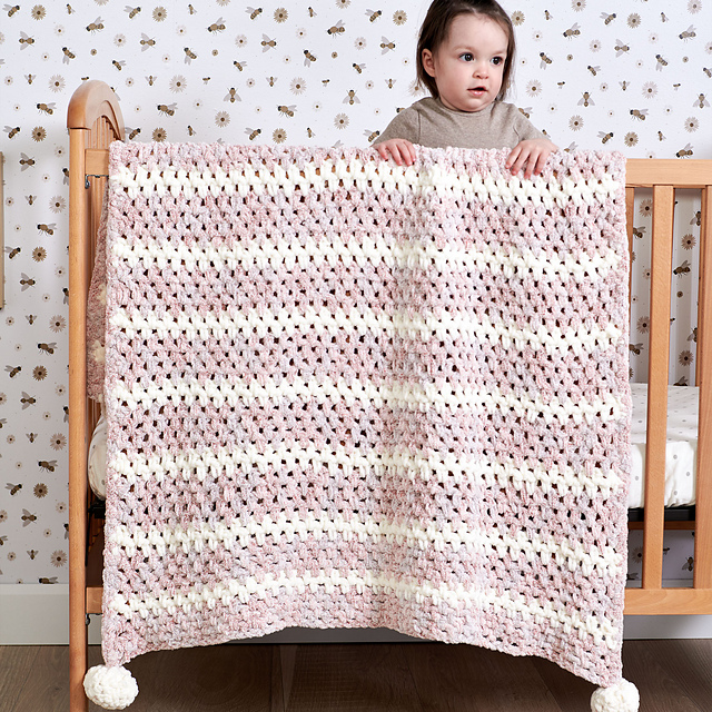 Ravelry: Beginner Baby Stripe Blanket pattern by Yarnspirations Design ...