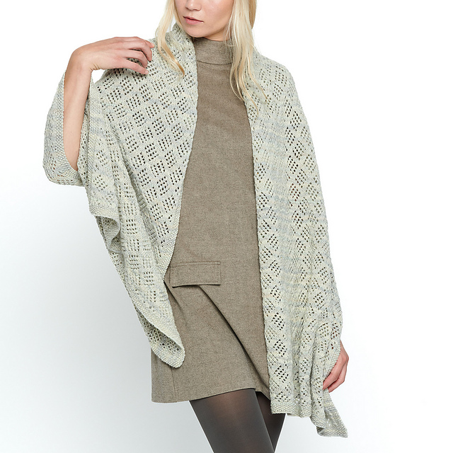 Ravelry: Diamond Lattice Lace Wrap pattern by Nicole Winer