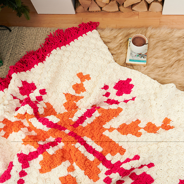 Ravelry: C2C Happy Snowflake Blanket pattern by Yarnspirations Design ...