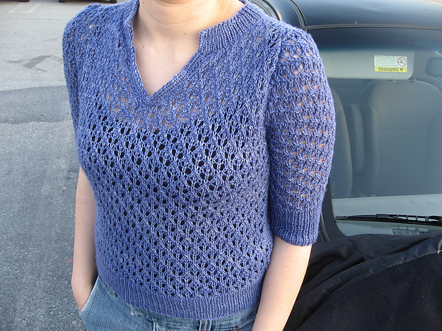 Ravelry: Modern Lace Henley pattern by Pam Allen