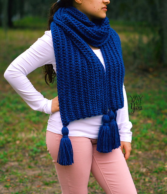 Ravelry: Knit-Look Scarf pattern by Yay For Yarn Patterns