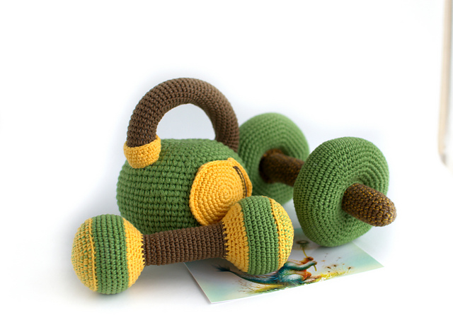 Ravelry: Strength Set: Kettlebell, Dumbbell & Barbell pattern by Iryna ...