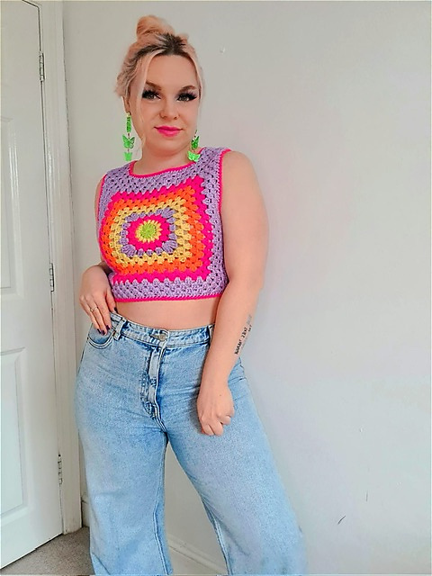 Ravelry: Granny Square Crop Top pattern by Joanne Johncey
