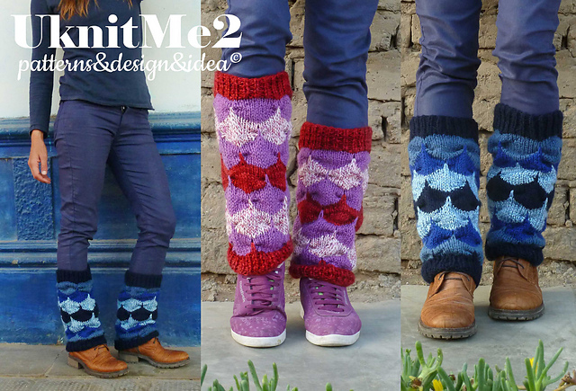 Ravelry: Boot cuff Leg warmers pattern by U Knit Me 2