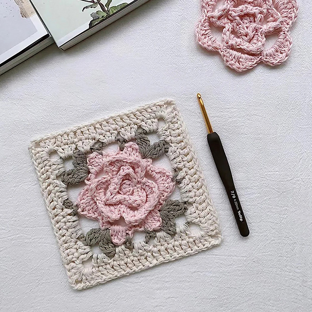 Ravelry: Baby Rose Hollow Out Granny Square pattern by Caroline Miller