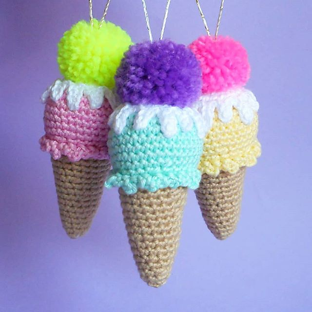 Ravelry: Pom Pom Ice Cream pattern by Maro Kakali