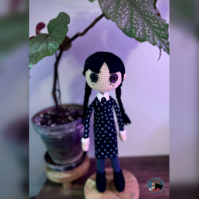 Ravelry: Amigurumi Doll Wednesday Addams pattern by Jeanna Giorgi ...