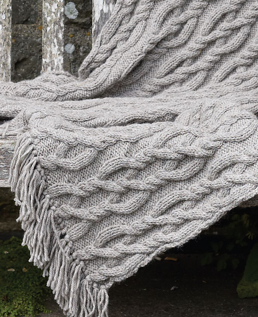 Ravelry: Staggered Cable Throw pattern by Martin Storey