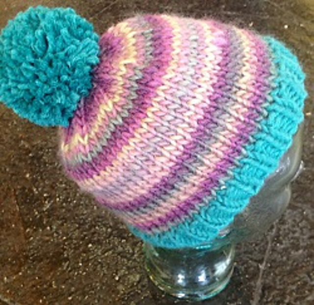 Ravelry: Two Color PomPom Hat pattern by Sule Kaya