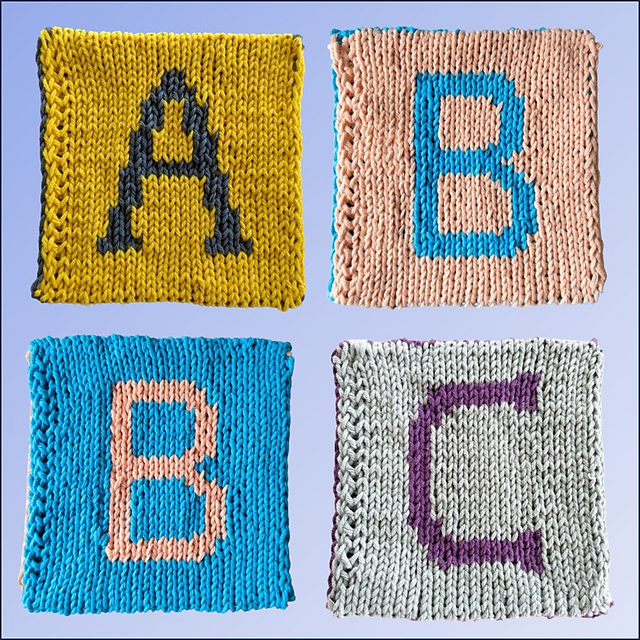 Ravelry: Letters ABC pattern by Sonja Neukomm