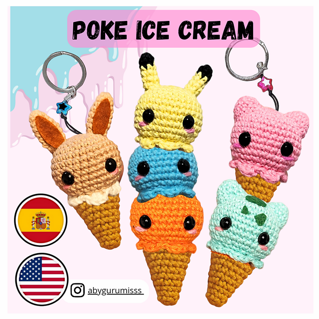 Ravelry: Poke ice cream keychain pattern by Aby gurumisss