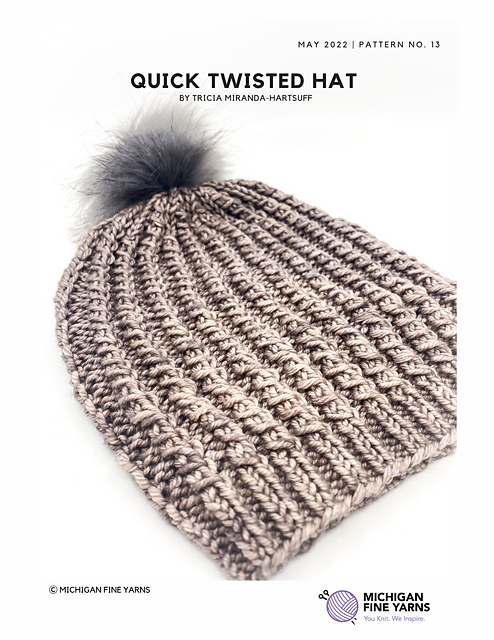 Ravelry: Quick Twisted Hat pattern by Tricia Miranda-Hartsuff