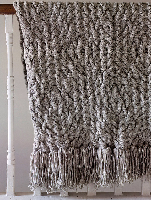 Ravelry: Geometric Cable Throw pattern by Ruth Cross