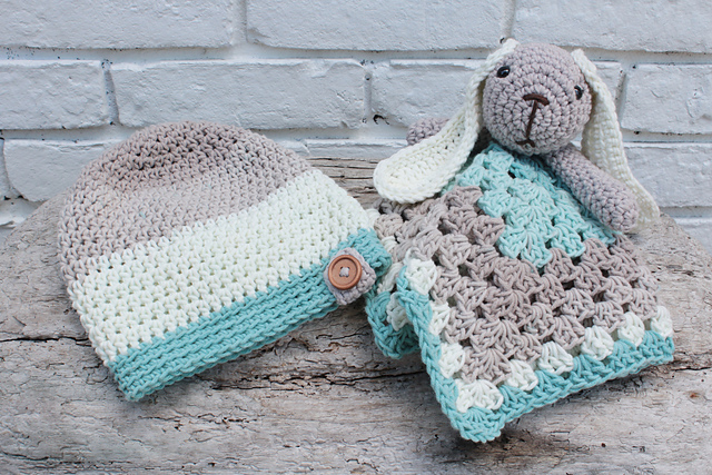 Ravelry: Slouch and bunny lovey set pattern by Andrea Weber