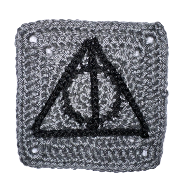 Ravelry: Deathly Hallows Granny Square pattern by Vaerieance