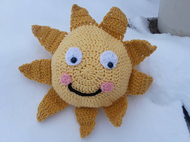 Ravelry: Mister Sunshine Pillow pattern by Heidi Filbert