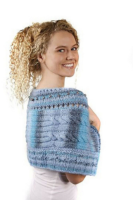 Ravelry: Cabled Capelet pattern by ADHD Knitting