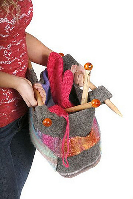 Ravelry: Knitters Felted Tote pattern by ADHD Knitting