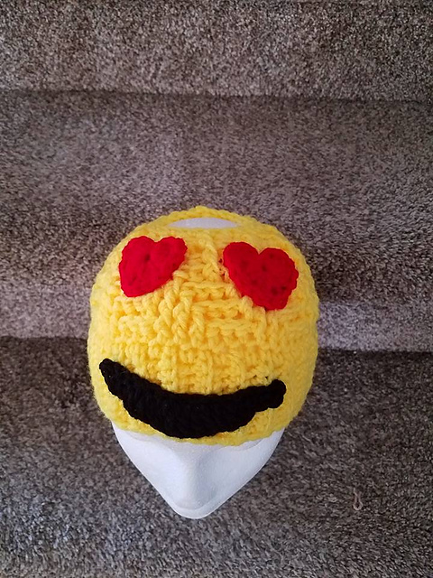 Ravelry: Emoji Messy Bun/Ponytail Beanie pattern by YarnOver23 Ashley ...