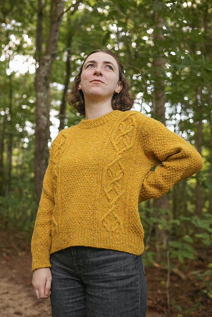 Ravelry: Réalta Pullover pattern by Andrea Gaughan