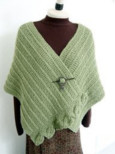 Ravelry: Shaped Leaf Shoulder Wrap pattern by Linda Taylor