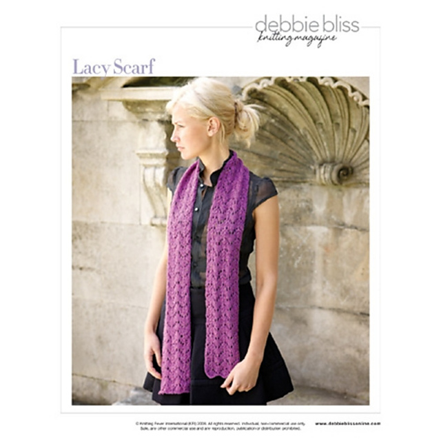 Ravelry: 22 Lacy Scarf pattern by Debbie Bliss