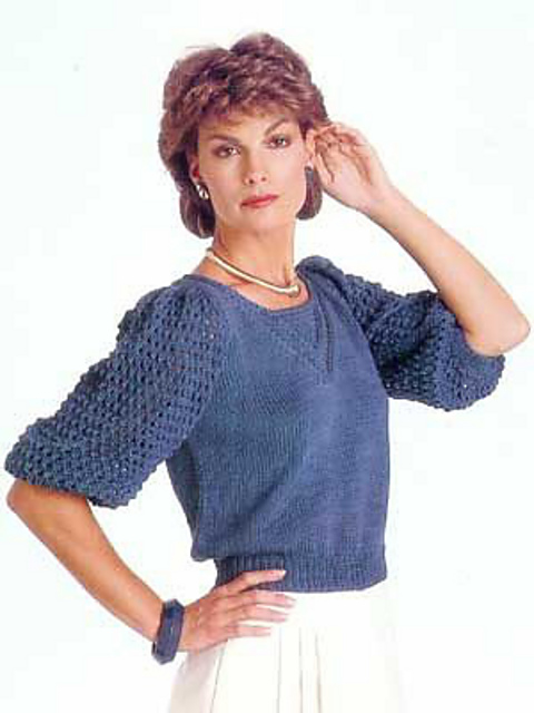 Ravelry: Blue Lace Sleeves pattern by Knitting Fever