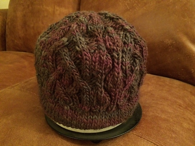 Ravelry: Leaves and Cables Hat pattern by Agnes Duncan