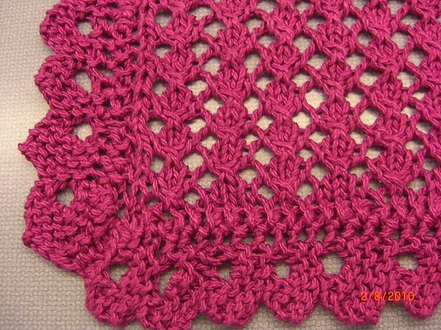 Ravelry: Trellis Lace Washcloth pattern by Nancy Skorupa