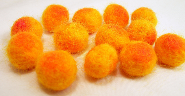 Ravelry: Sunburst Felted Wool Beads / Balls pattern by Amy Felker