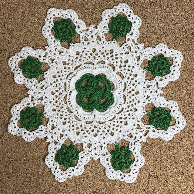 Ravelry: St Patrick's Day Irish Knot Crochet Doily pattern by Claudine ...