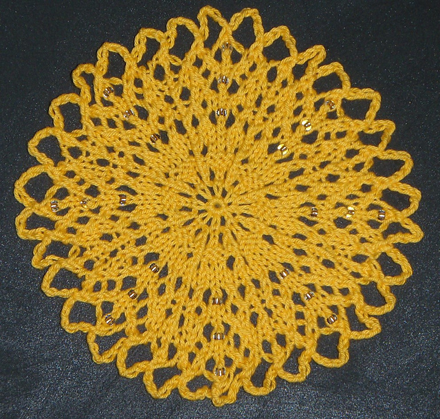 Ravelry: Beaded Doily pattern by Andrea Jurgrau