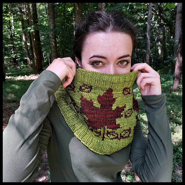 Ravelry: Fall Leaves Cowl pattern by Amanda Newlin of Bean Blossom Fibers