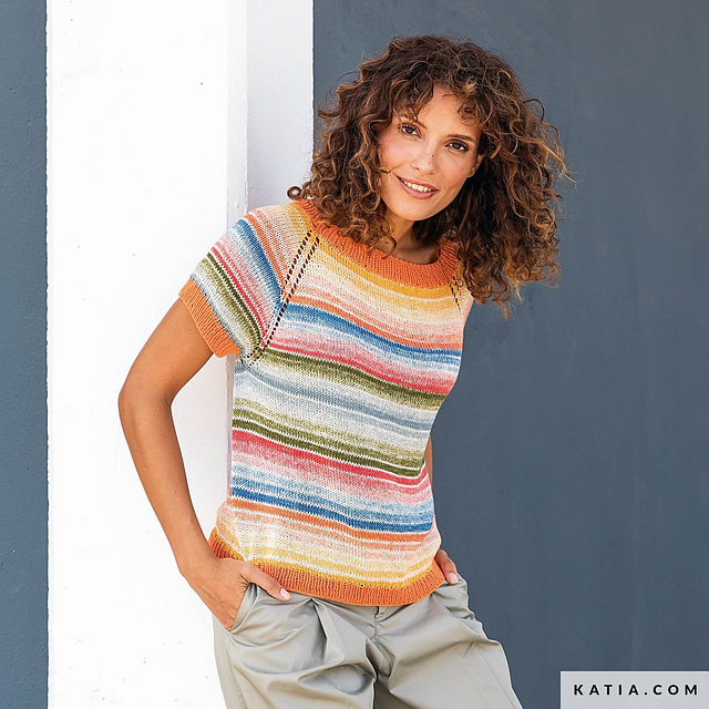 Ravelry: Striped Summer Sweater pattern by Fil Katia