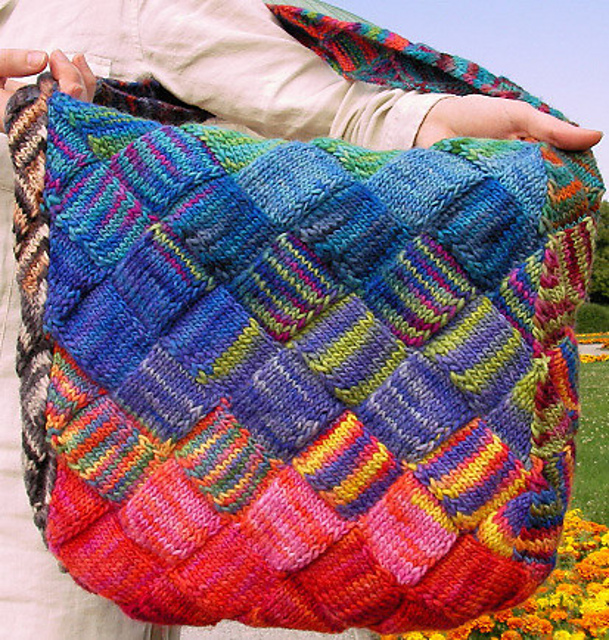 Ravelry: Wollmeise Entrelac Bag pattern by Anna Larsson