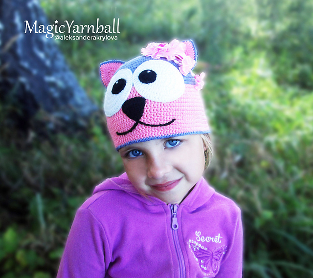 Ravelry: Hat «The cat» pattern by Aleksandera Krylova