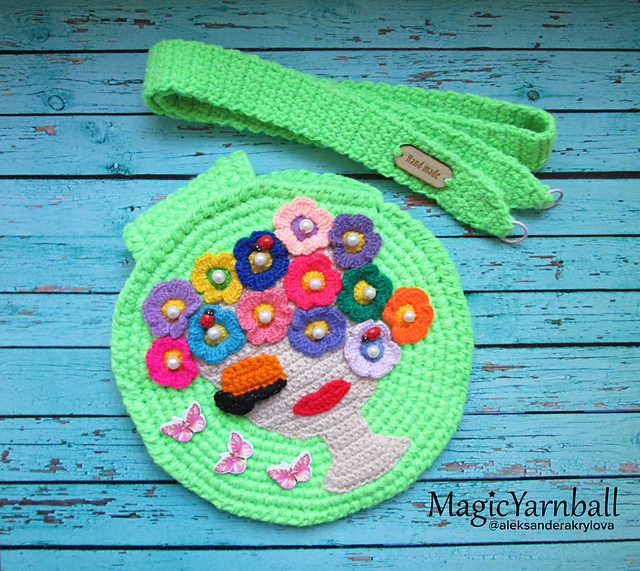 Ravelry: «Summer» green bag pattern by Aleksandera Krylova