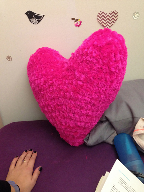 Ravelry: Fashion Fur Heart Pillow pattern by Loops & Threads™ Design Team