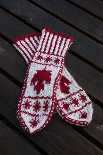 Ravelry: Maple Leaf Mittens pattern by tincanknits