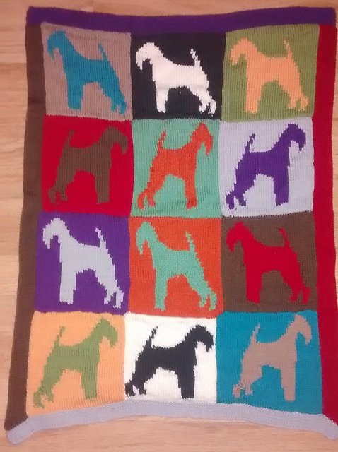 Ravelry: Welsh Terrier Dog Baby Blanket pattern by Alex Hellman