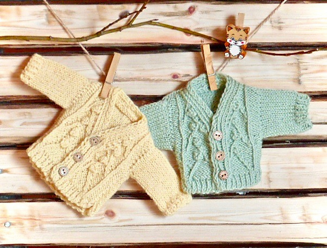 Ravelry: Spring bunny cardigan pattern by Elena Alexeeva