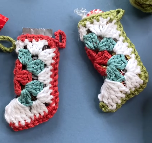 Ravelry: Granny Square Stocking pattern by Play Hooky With Me Crochet