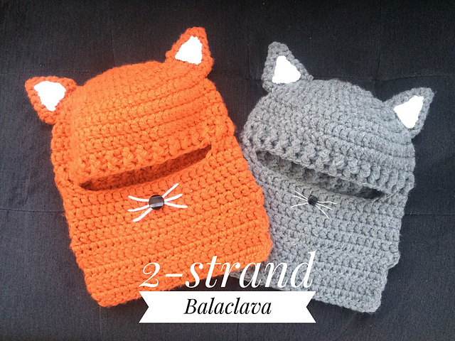 Ravelry: 2-Strand Fox Balaclava pattern by Alicia Cromwell