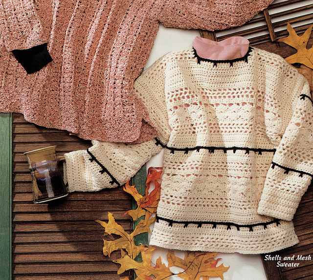Ravelry: Shells and Mesh Sweater pattern by Sandy Scoville