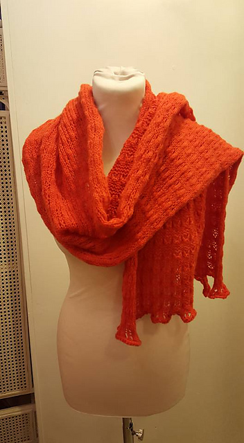 Ravelry: Machine Knit Lace Scarf pattern by Alison Harm